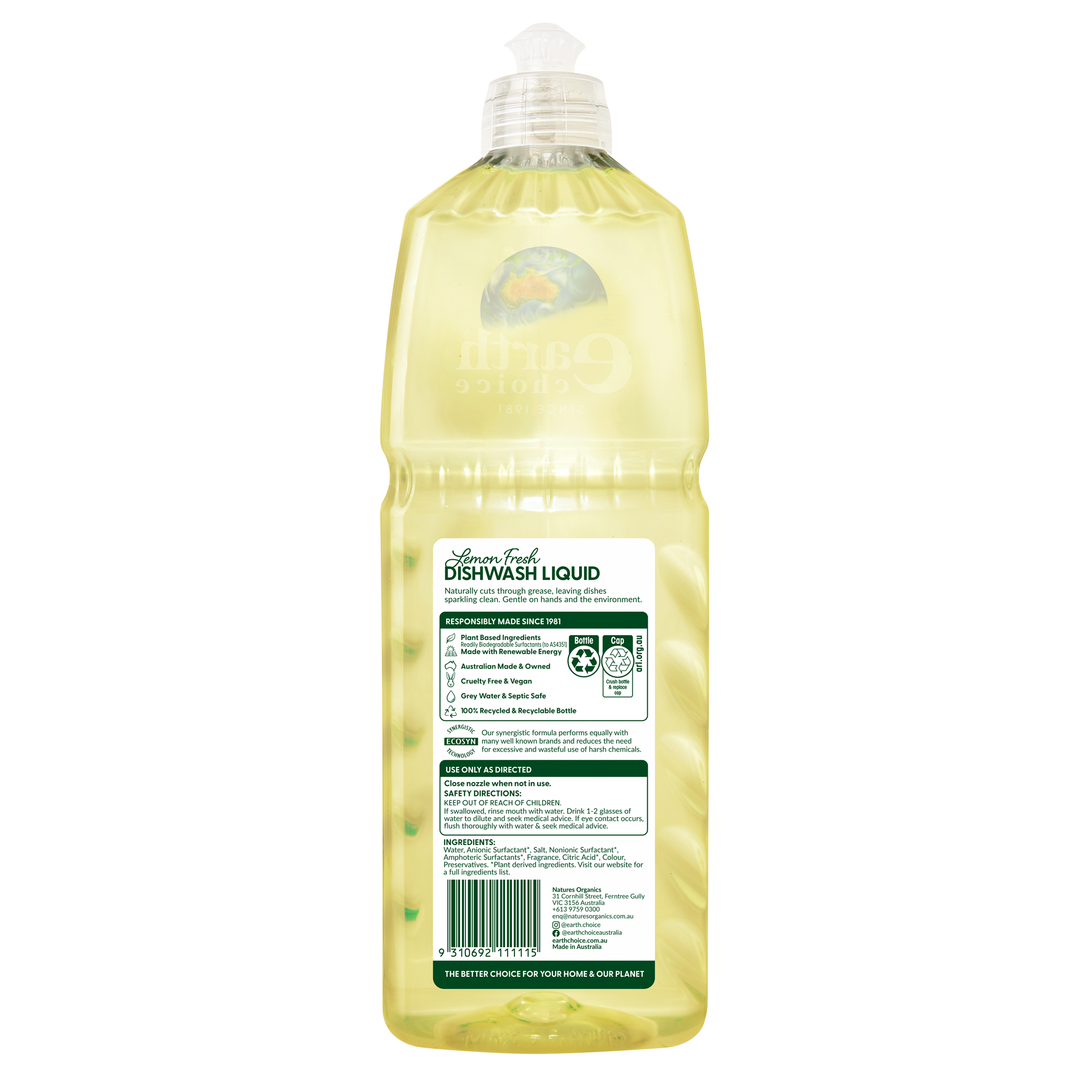 Dishwashing Liquid - Lemon Fresh 1L – Earth Choice