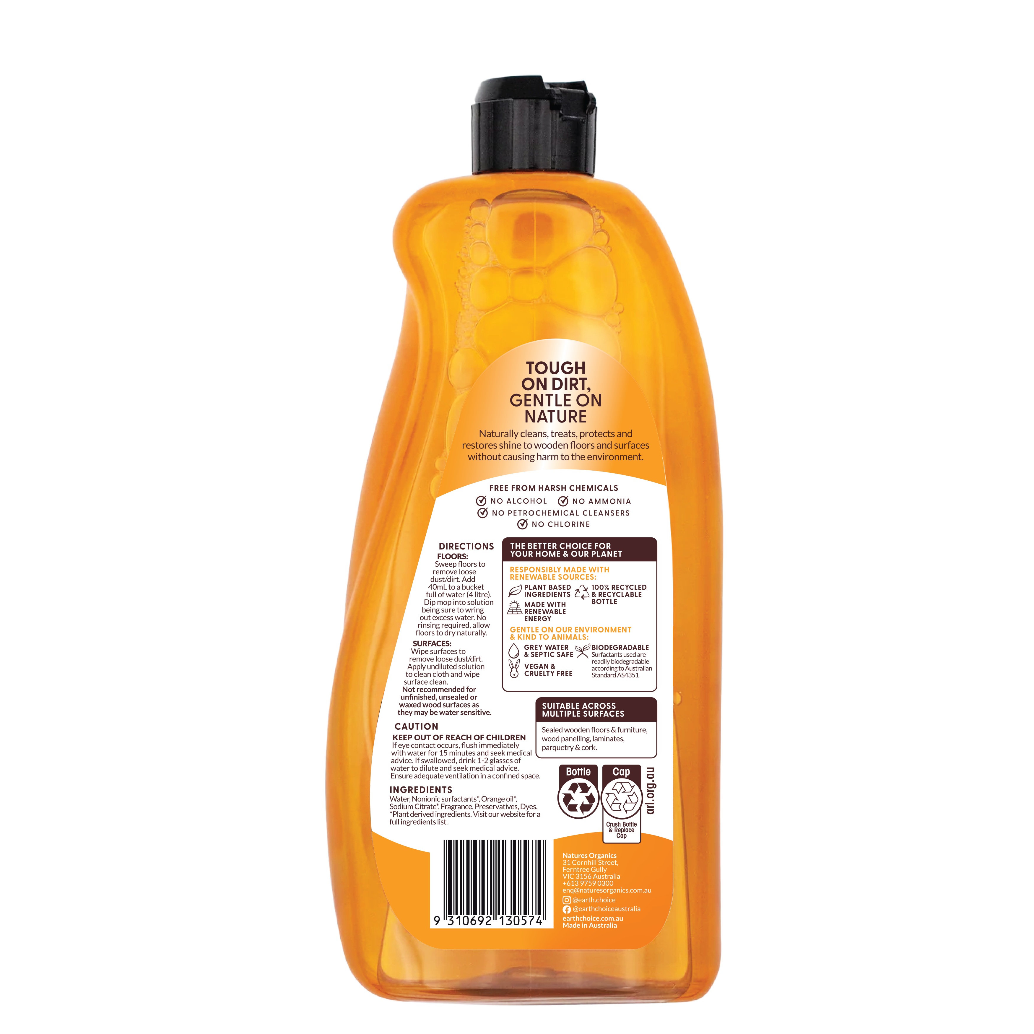 Wooden Floor & Surface Cleaner 750ml – Earth Choice