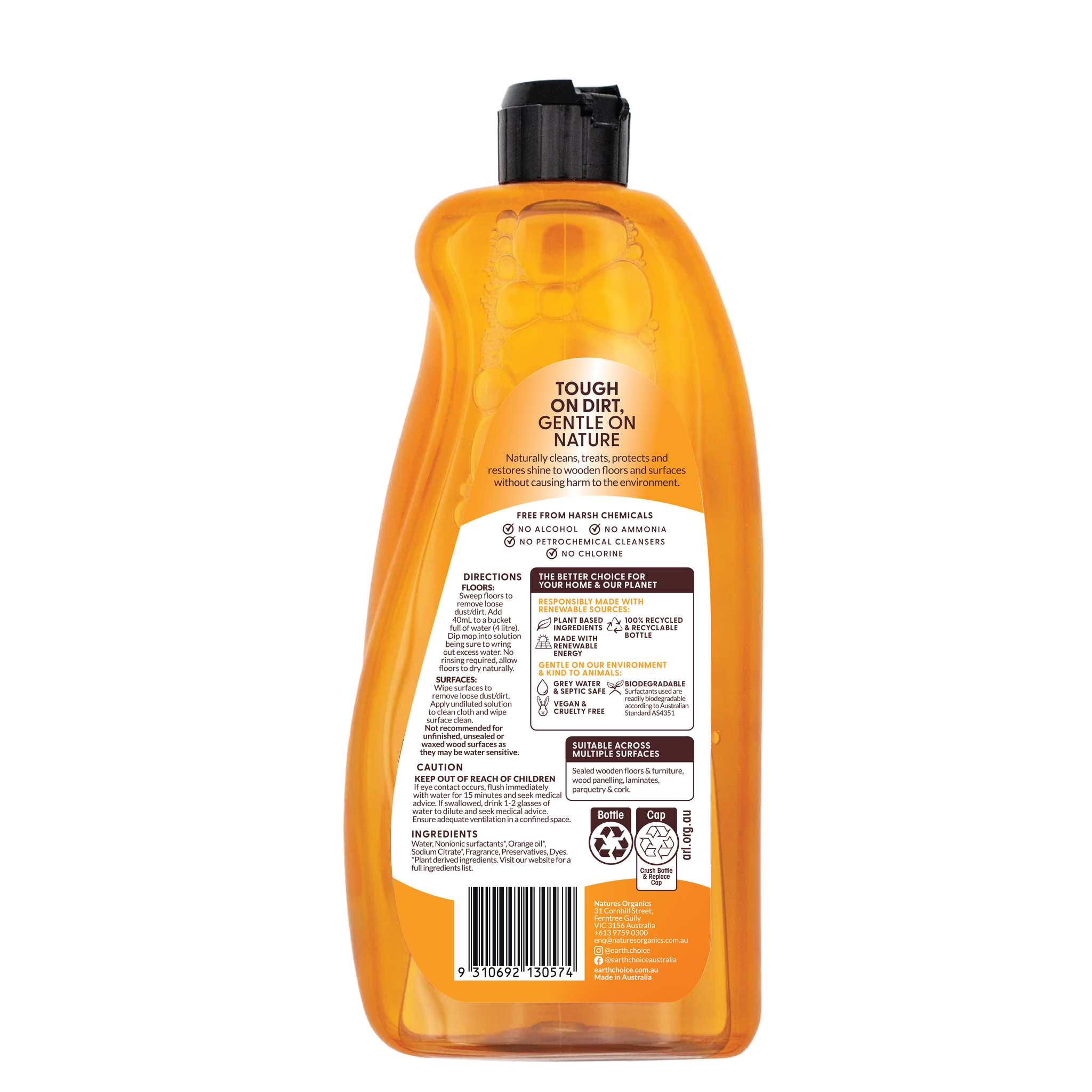 Wooden Floor & Surface Cleaner 750ml – Earth Choice