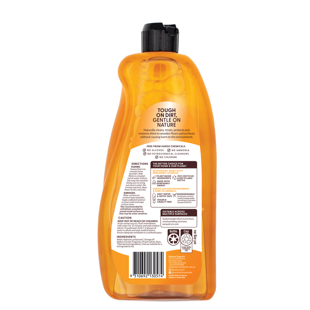 Wooden Floor & Surface Cleaner 750ml – Earth Choice